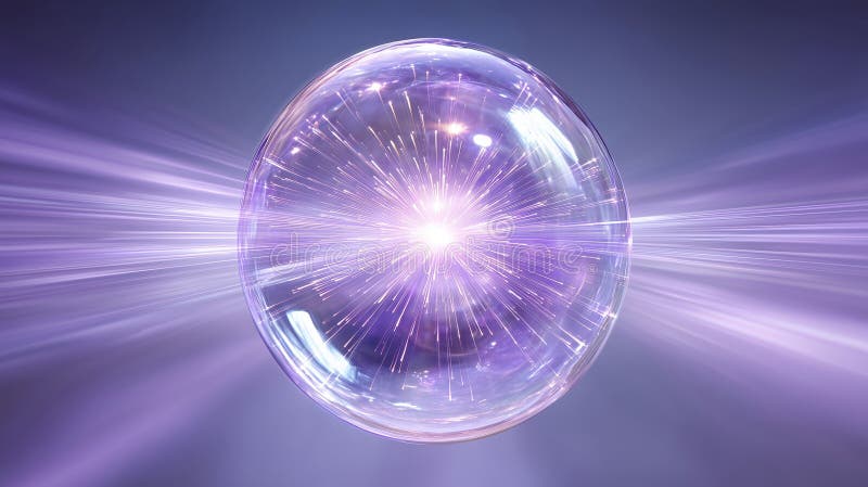 Radiant Energy Sphere Emitting Light Stock Illustration - Illustration ...