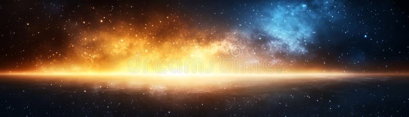 Radiant Explosion of Orange and Blue Light, a Vibrant Abstract Display ...