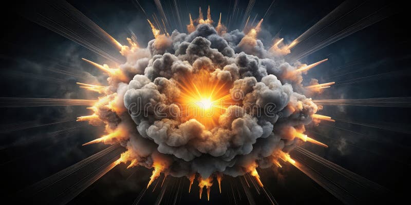 Radiant Explosion a Powerful Burst of Energy and Light in a Dark Sky ...