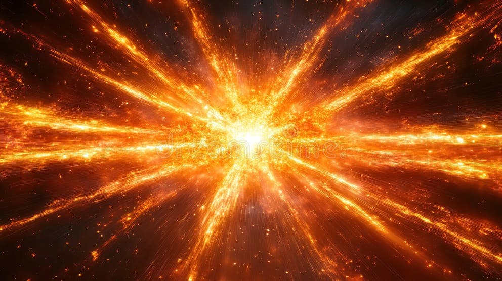 Radiant explosion in space stock illustration. Illustration of effect ...