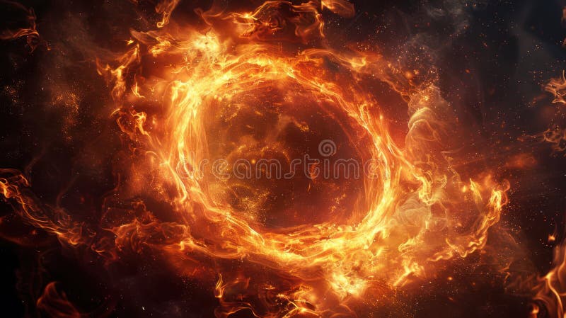 Radiant Flames: a Concentric Fire Shape Background Stock Illustration ...