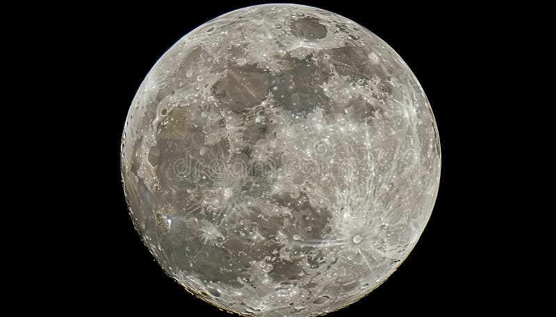 Radiant Full Moon Shining on Tranquil Night Sky Creating Mesmerizing ...