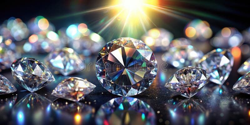 Radiant Gems Glistening Under a Brilliant Light Source. Generative AI ...