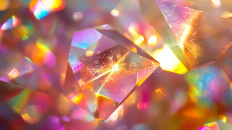 Radiant Gemstones with Iridescent Glow Stock Illustration ...