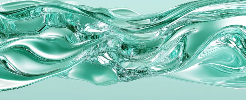 A Radiant, Glossy Pattern of Wavy Liquid Glass Waves As a Background ...