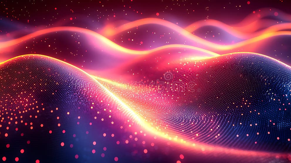 Radiant Glowing Patterns Create Mesmerizing Wave Effect in Vibrant ...