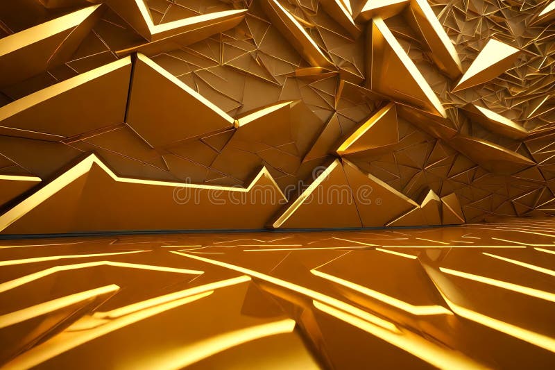 Radiant Gold Abstract Design with Calm and Peaceful Minimalistic ...