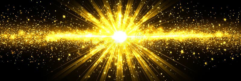 Radiant Gold a Stunning Burst of Light Rays on a Black Backdrop with a ...