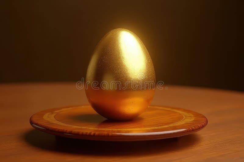 Radiant Golden Egg Centrepiece Stock Illustration - Illustration of ...
