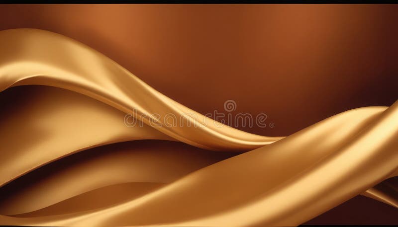 Radiant, Golden Satin Backdrop Featuring Dramatic, Sweeping Curves and Soft, Fluid Motion Stock ...