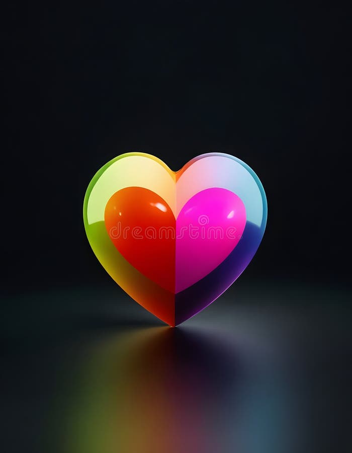 Radiant Gradient Heart stock image. Image of heart, artistic - 309294871