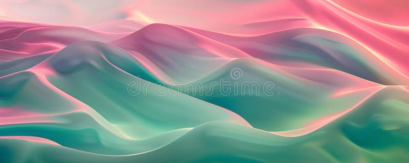 A Radiant Gradient Wave Pattern with Bold Transitions from Green To ...