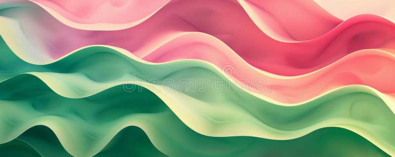 A Radiant Gradient Wave Pattern with Bold Transitions from Green To ...