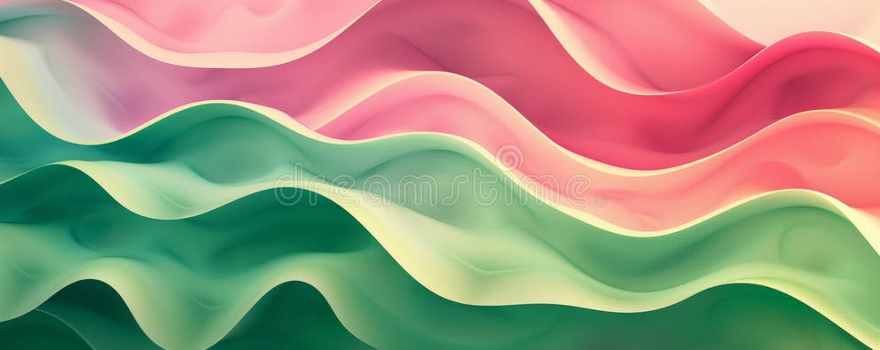 A Radiant Gradient Wave Pattern with Bold Transitions from Green To ...