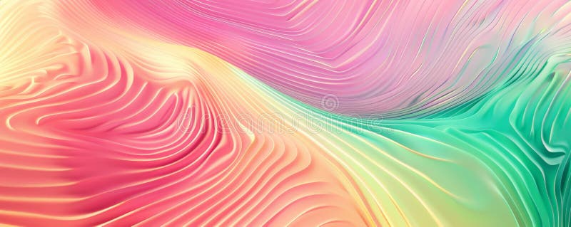 A Radiant Gradient Wave Pattern with Bold Transitions from Green To ...