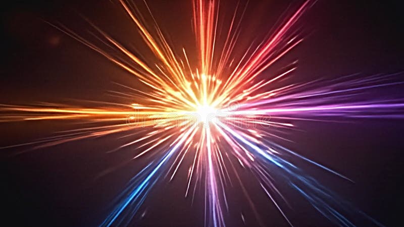 A Radiant Graphic Form Emerges As Bright Starburst Rays Generative AI ...