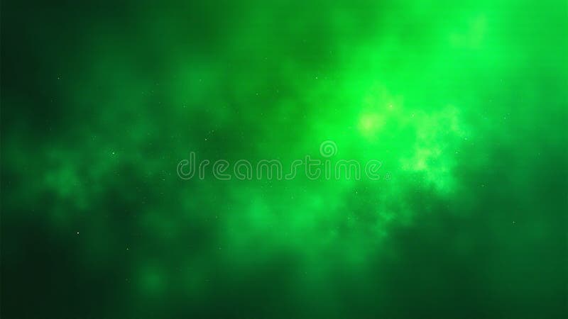 Radiant Green Nebula in Cosmic Expanse Stock Illustration ...