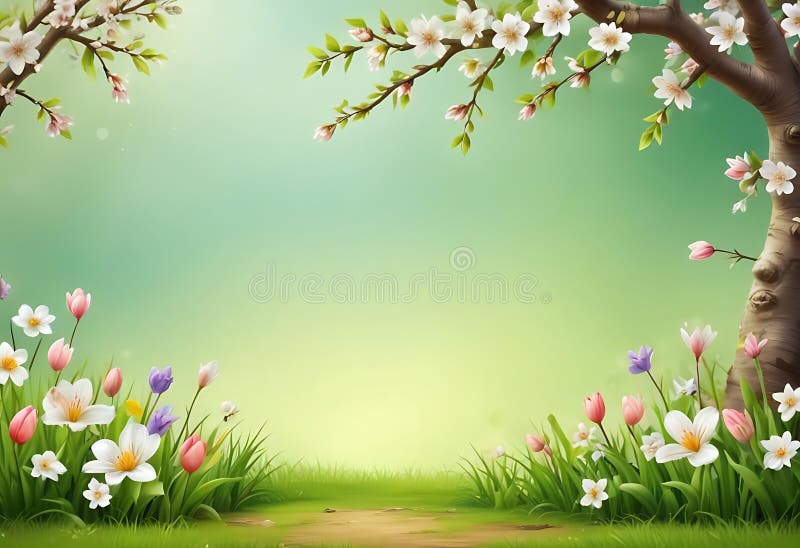 Refreshing Allure of Spring with this Vibrant Green Background Stock ...