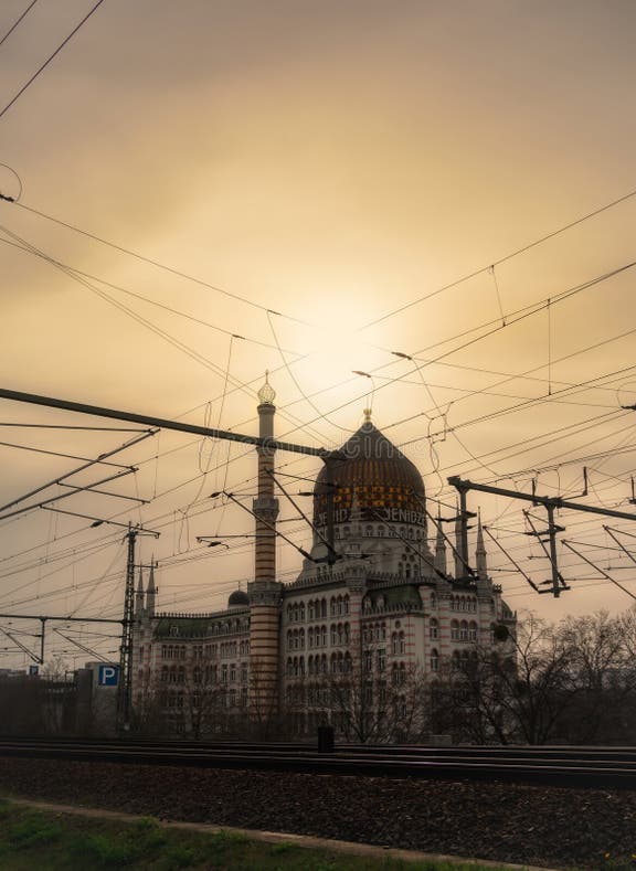 Radiant Harmony: Glowing Dresden Mosque Editorial Stock Image - Image ...