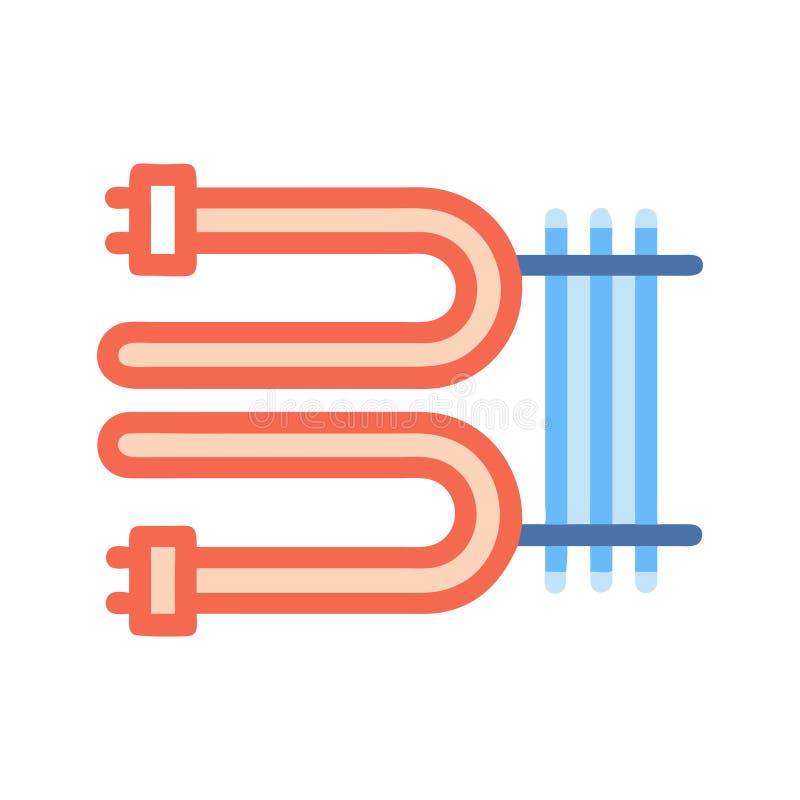 Radiant Heating Pipe Symbol for Comfort Solutions Stock Illustration ...