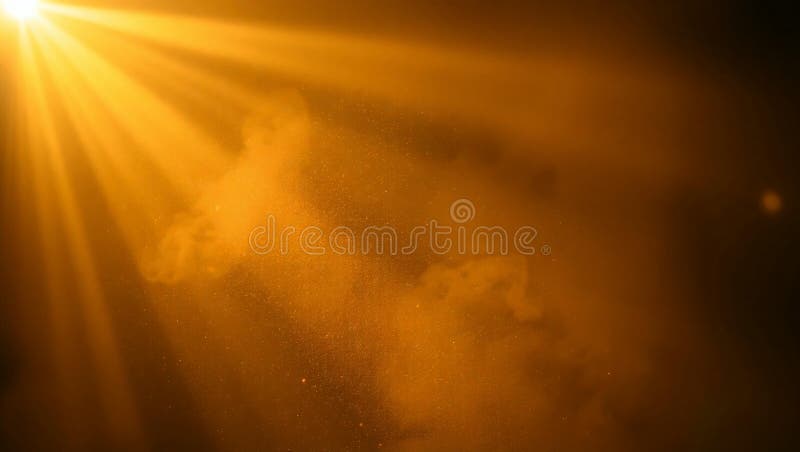 A Bright Golden Light Shining through a Hazy Atmosphere Creating a Warm ...