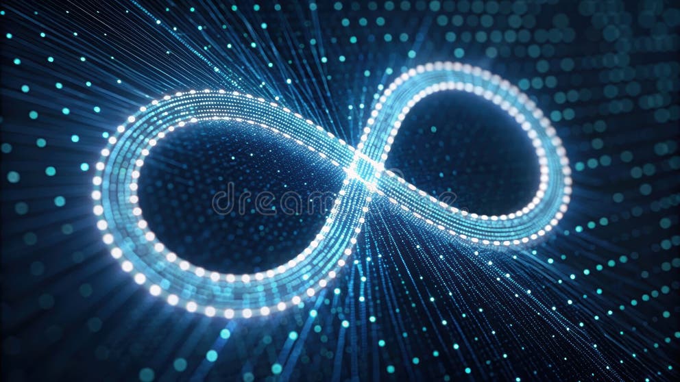 A Radiant Infinity Loop Formed by Streaming Data Patterns Representing ...