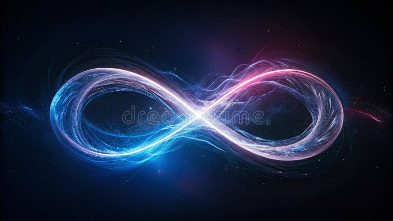 Radiant Infinity Symbol a Silhouette of Intertwined Energy Waves ...