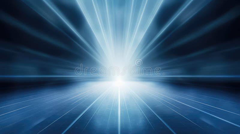 Radiant Light Beams Illuminate a Dark Abstract Space Stock Illustration ...