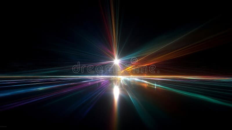 Radiant Light Beams Reflecting Dark Surface Stock Photos - Free ...
