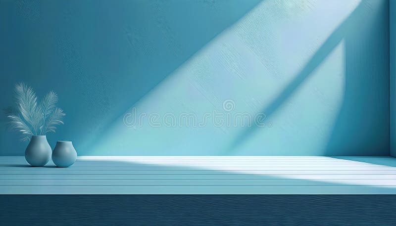 Radiant Light Blue Abstract Backdrop with Sunlight Reflections and ...
