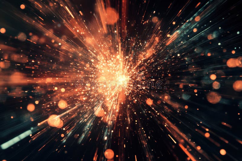 Radiant Light Burst with Dynamic Rays Creating an Energetic Background ...