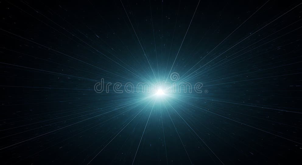 Radiant Light Burst Emanating in the Dark Space Background Stock ...