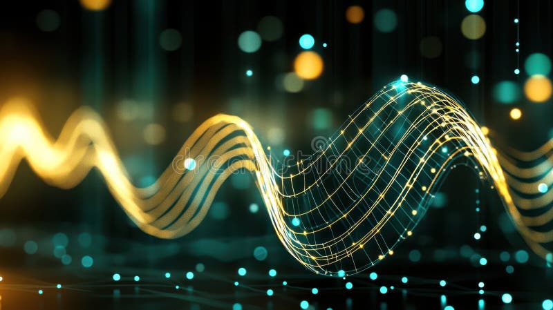 Radiant Light Wave, Captivating Display of Energy Against Dark ...