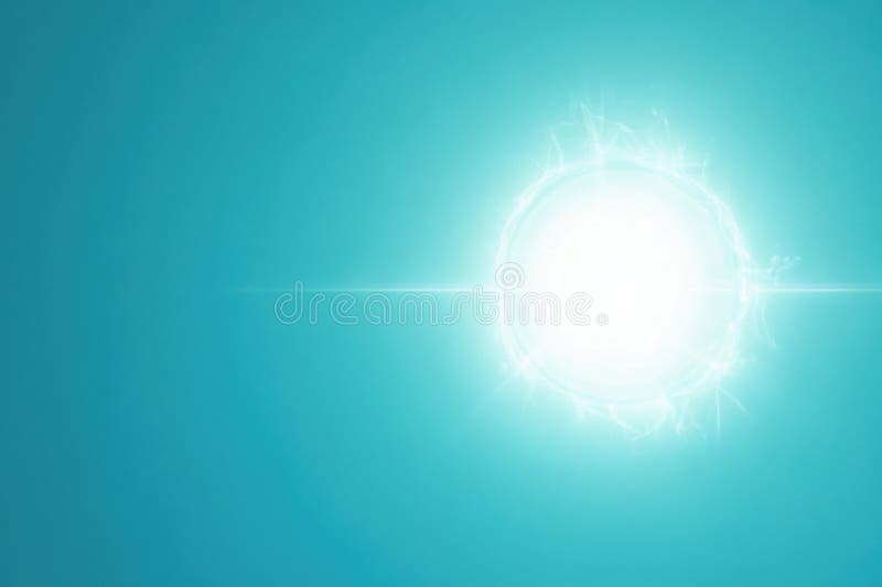 Radiant Magic Sphere on Teal Background for Modern Design and ...