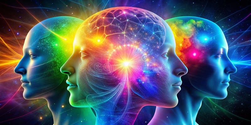 Radiant Minds Exploring the Spectrum of Thought Creative AI Stock ...