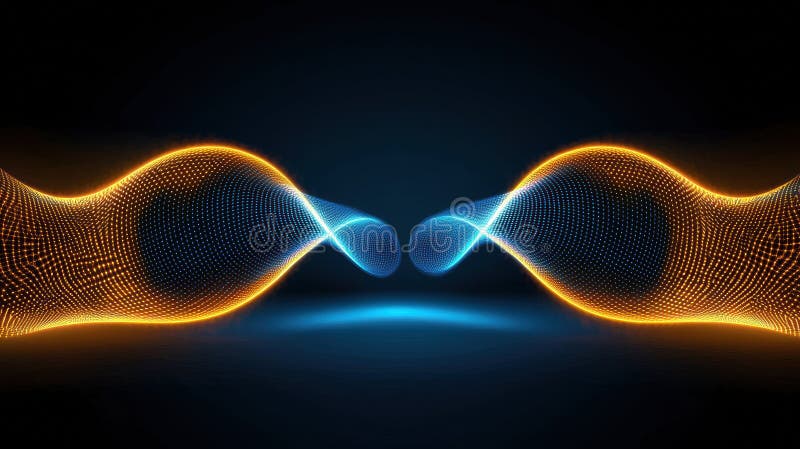 Radiant Neon Threads Illustrating Quantum Entanglement in Vibrant ...