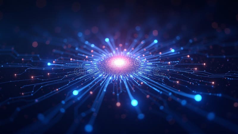 Radiant Neuron Explosion stock illustration. Illustration of revolution ...