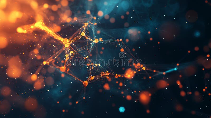 Radiant Orange Molecular Network Suspended in a Vast Cosmic Backdrop ...