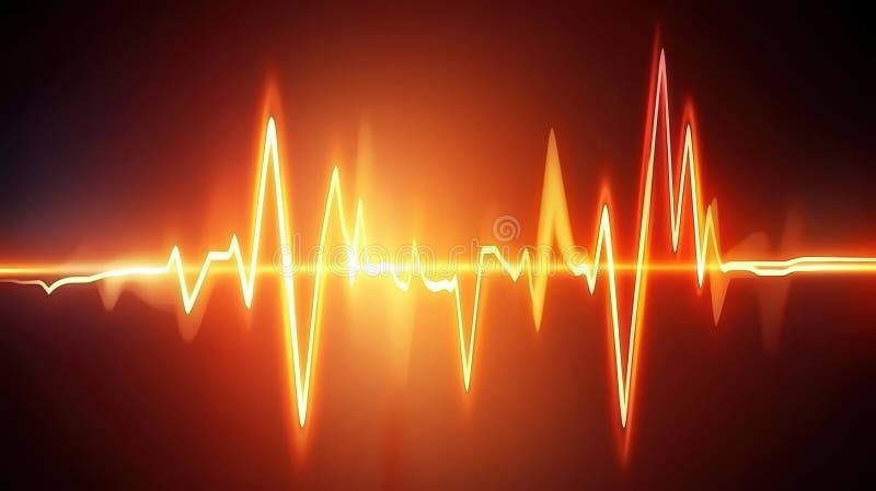 Radiant Orange Soundwave Visualization, Capturing Energy, Music, and ...