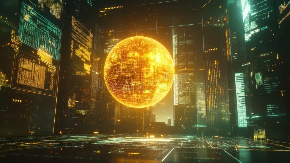 A Radiant Orb of Knowledge Suspended in Midair Surrounded by Luminous ...