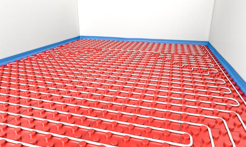 Radiant panel on floor stock illustration. Illustration of cooling ...