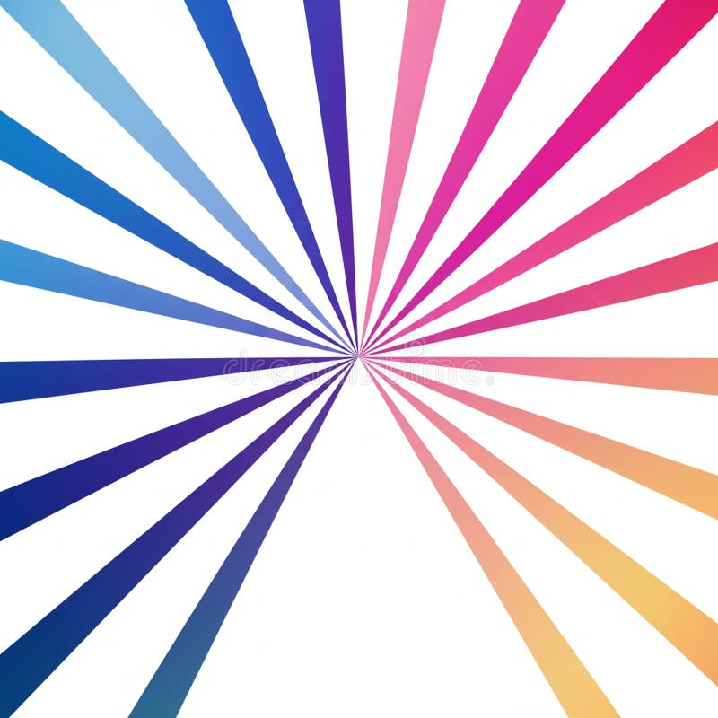 Radiant Pattern with Converging Lines in Gradient Shades of Blue ...