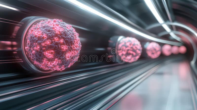 Radiant Pink Sphere of Light, a Dreamlike Abstract Closeup of Glowing ...