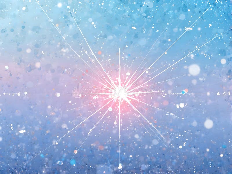 Radiant Pink Star Bursting through Tranquil Blue Background Stock ...