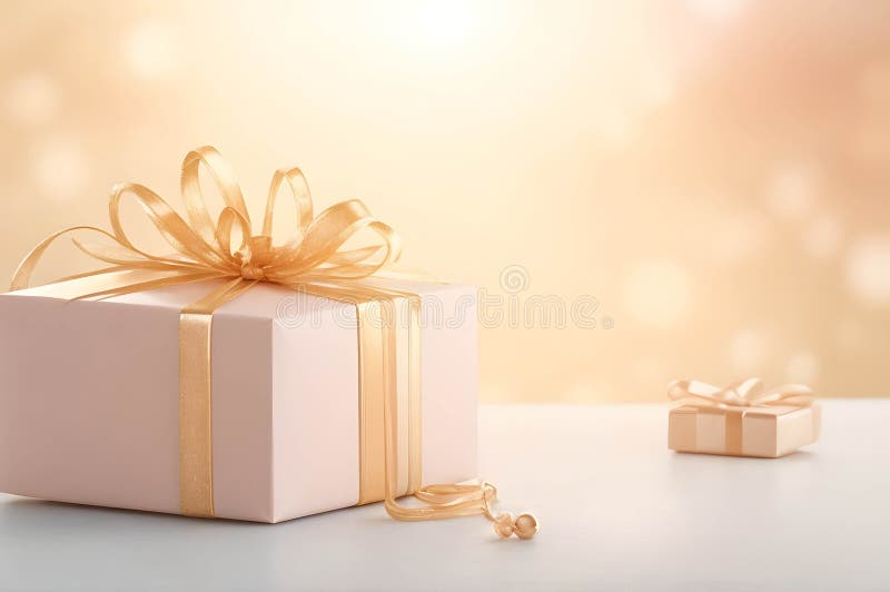Radiant Present Scene Gift in Soft Focus with Copy Area - a Mockup ...