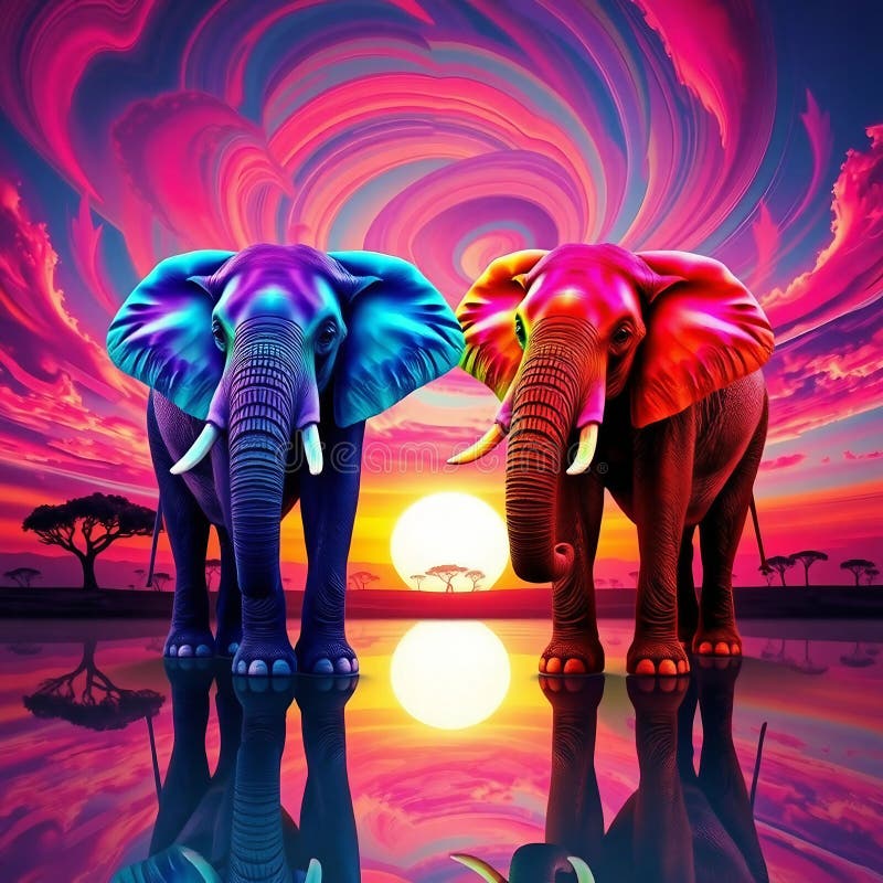 Psychedelic Elephants Stock Photos - Free & Royalty-Free Stock Photos ...