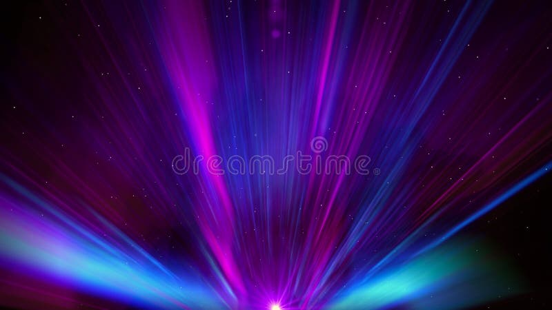 Radiant Purple and Blue Light Rays Radiating from a Central Point Stock ...