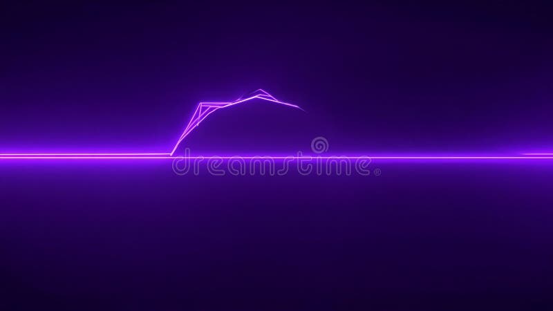 Radiant Purple Light Dancing Across a Dark Background at Night Stock ...