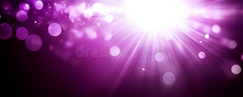Radiant Purple Light Rays Background with Sparkling Bokeh Effects Ideal ...