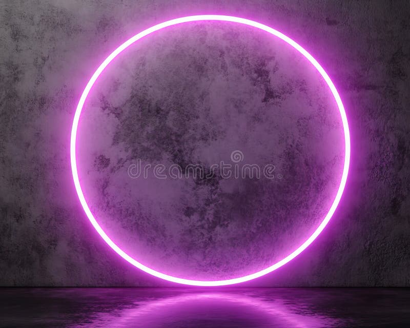 A Radiant Purple Orb, Framed by Neon Rings, Signifying Digital ...